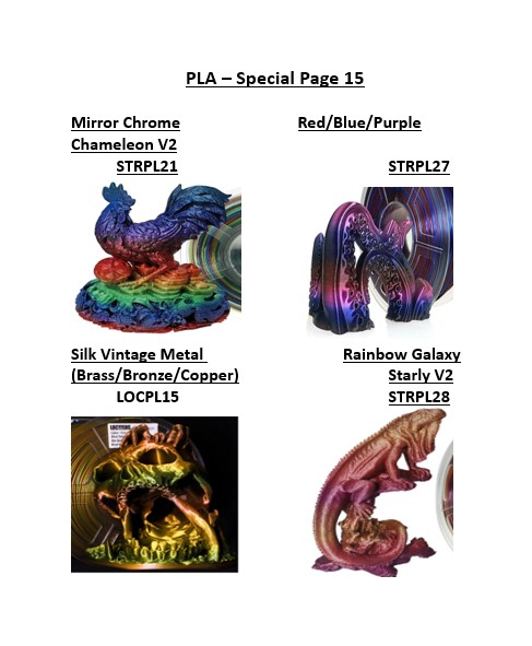 PLA – Special Colors Page 10-18