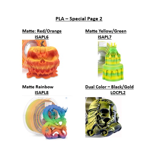 PLA – Special Colors Page 1-9