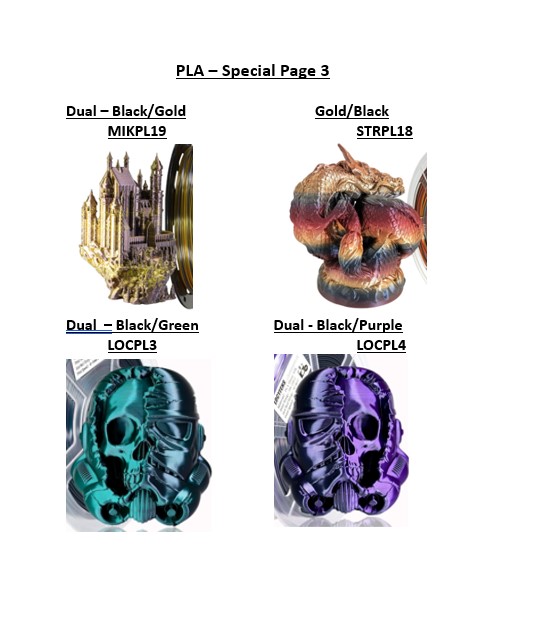 PLA – Special Colors Page 1-9